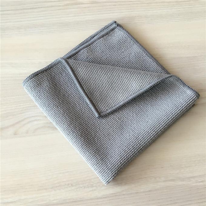 Grey Microfiber Extra Thickness Pearl Cloth Car Cleaning Cloth 400gsm